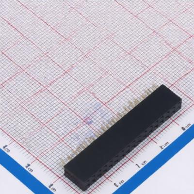 China 2.54mm Pitch Connector 2x17P Positions 8.5mm Height Kinghelm KH-2.54FH-2X17P-H8.5 for Electronics for sale