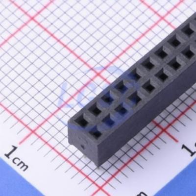 China female header connector kinghelm KH-2FH-2X10P-H4.3 with 2 millimeter pin spacing and gold flash plating for sale