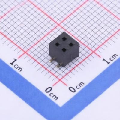 China SMT female header kinghelm KH-2FH-2X2P-H4.3-SMT with 2 rows 2 pins per row and UL 94V-0 polyester insulator for sale