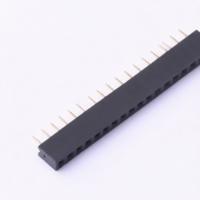 China smt female header connector kinghelm KH-2FH-1X18P-H4.3 with 18 pins 20mm spacing and gold flash plating for sale