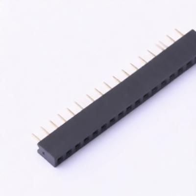 China smt female header connector kinghelm KH-2FH-1X18P-H4.3 with 18 pins 20mm spacing and gold flash plating for sale