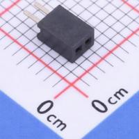 China Female header connector DIP type kinghelm KH-1.27FH-1X2P-H4.3 1.27mm pitch 2 pins polyester insulator for sale