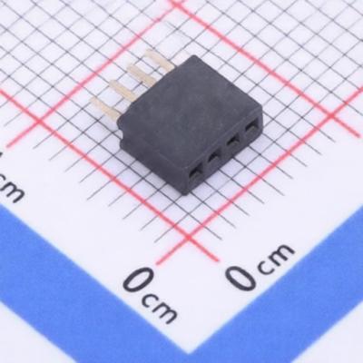 China female header connector kinghelm KH-1.27FH-1X4P-H4.3 with polyester UL94V-0 insulator and 4.3mm height for sale