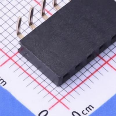China Connector 2.54mm Pitch 1x6P Height 85mm Kinghelm KH-2.54FH90-1X6P-H8.5 Electronic Component for sale