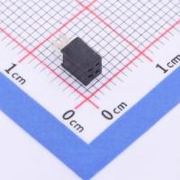 China female header connector kinghelm KH-1.27FH-2X2P-H4.3 with 1.27mm pin spacing and gold flash plating for sale
