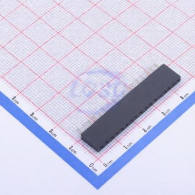 China 2.54mm Pitch Female Header Connector Kinghelm KH-2.54FH-1X17P-H8.5 Single Row Electrical Component for sale