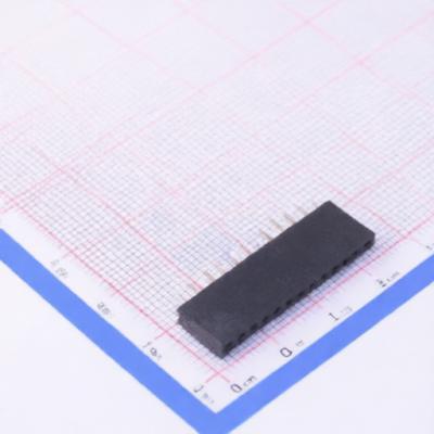 China Female header connector Kinghelm KH-2.54FH-1X13P-H8.5 13 pins single row 2.54mm pitch electronic solution for sale