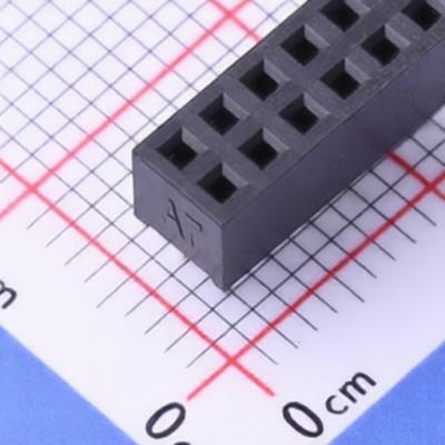 China Female header KH-2FH-2X6P-H4.3 featuring 2 millimeter pin spacing and 4.0 millimeter insulator width for sale