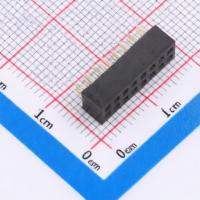 China Female Header Connector 8 Pins 2 Rows 2 Millimeter Pitch Kinghelm KH-2FH-2X8P-H4.3 PA6T Insulator PCB for sale