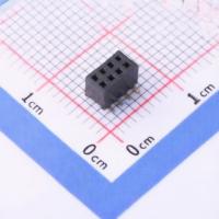 China Surface mount female header connector kinghelm KH-1.27FH-2X4P-H4.3-SMT dual row 1.27mm pitch gold flash contacts for sale