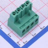 China terminal block kinghelm KH-ZBK400R-4P-5.08GS green 4 poles 5.08 millimeter pitch for electronic circuits for sale