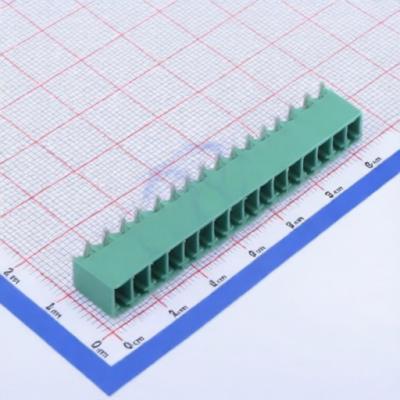 China Connector pitch 381 mm 16 positions EDGRC type kinghelm KH-15EDGRC-3.81-16PG electronic component for sale