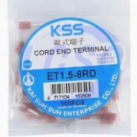 China Durable Cord End Terminal KSS ET1.5-8RD European Style Suitable for Electrical Connections for sale
