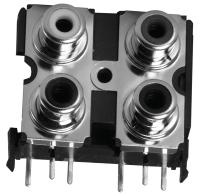China Stacked RCA Phono Jack Connector Kycon KLP42X-61-YYWW for Computer and Multimedia Audio Applications for sale