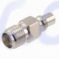 China Precision L-com LCAD9147 RF adapter with gold plated SMA Female and nickel plated SMC Jack connectors for sale