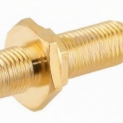 China RF coaxial adapter L-com LCAD30035 with RP-SMA female to female connectors and gold plated brass body for sale