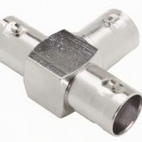 China Brass Body BNC FFF Coaxial Projection Adaptor Tee L-com BA832 with Acetal Dielectric and Connection for sale