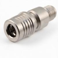 China Durable L-com LCAD9786 SMA Female to QMA Male adapter featuring gold plated contacts and PTFE dielectric for sale