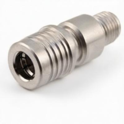 China Durable L-com LCAD9786 SMA Female to QMA Male adapter featuring gold plated contacts and PTFE dielectric for sale