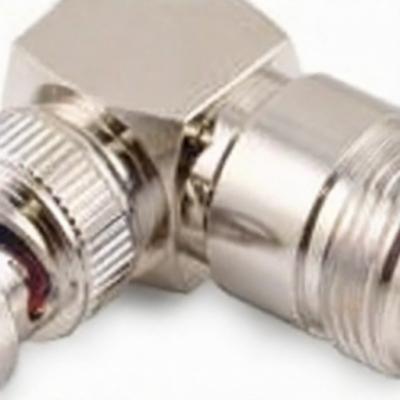 China Coaxial right angle adapter featuring n female and bnc male connectors L-com LCAD30034 for frequencies up to 4 ghz for sale
