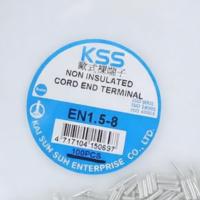China Electrical wiring terminals non insulated twin cord end types with KSS EN1.5-8 European style design for sale