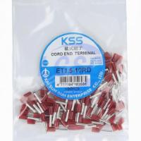 China European Style Cord End Terminals KSS ET1.5-10RD Non Insulated Twin Type for Wire Crimping Solutions for sale