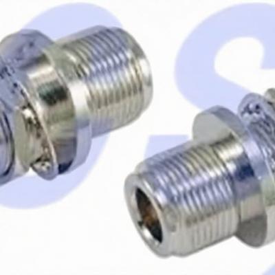 China Brass and Teflon Material N Female to N Female Bulkhead Connector L com AXA NFNFB for RF Connections for sale