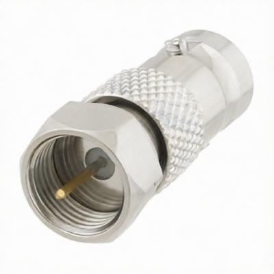 China F Male to BNC Female 75 Ohm Coaxial Adapter Durable Brass Construction L-com V7C00002 Connector for sale