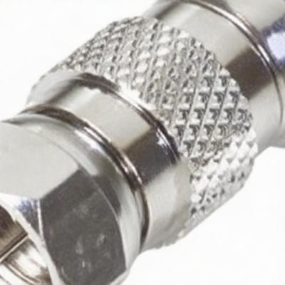 China Durable 2x Type F Male Connector Adapter with Brass Housing L-com BA122 Featuring 3/8-32 UNEF Threading for sale