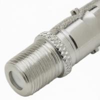 China Coaxial cable adapter L-com BA220 BNC Jack to F Jack with brass body nickel finish and gold contacts for sale