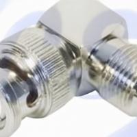 China BNC Male to TNC Female Right Angle Coaxial Adapter L-com BA3002 50 Ohm Voltage Rating 500 Volts Peak for sale