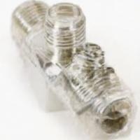 China SMA FFF Coaxial Adaptor Tee Connector L-com BA18 with Gold Plated Contacts and Nickel Plated Brass Body for sale