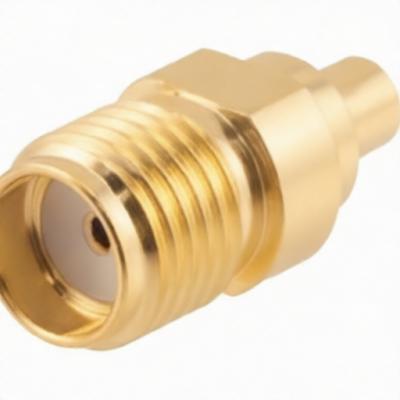 China L com LCAD30003 Straight Body Coaxial Adapter SMA Female to UMCX Plug Connector with Maximum VSWR 1.3 1 for sale