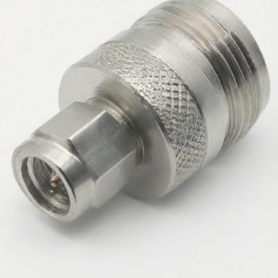 China 50 Ohm Coaxial Adapter SMA Plug to Type N Jack L-com BA25 Designed for DC to 6 GHz Frequency Systems for sale