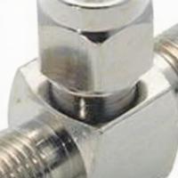 China Coaxial SMA T adapter with nickel plated brass body and gold plated contacts L-com BA19 RoHS compliant for sale