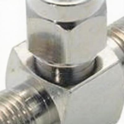 China Coaxial SMA T adapter with nickel plated brass body and gold plated contacts L-com BA19 RoHS compliant for sale