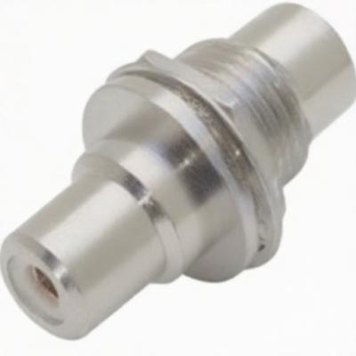 China Nickel Plated Brass RCA Bulkhead Feed Thru Connector L-com BA400A Uninsulated Panel Mount for sale