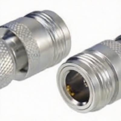 China RF brass N female to RP TNC plug adapter L com AXA NFRTP with gold center pin and nickel body plating for sale