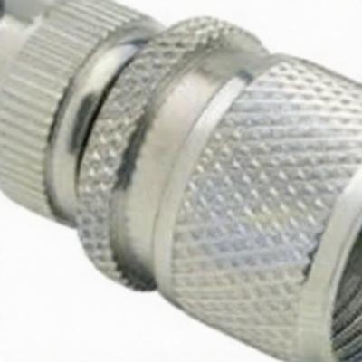 China RCA male to UHF male coaxial adapter L-com BA270 with gold plated brass contacts and RoHS compliance for sale