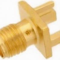 China SMA female connector with brass body and gold plating L-com LCCN3158 supports up to 18 GHz frequency for sale