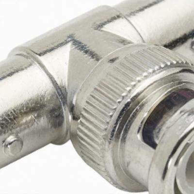 China BNC Tee Adaptor Female Male Female Coaxial Connector 50 Ohms Zinc Alloy L-com BA250E Splitter for sale