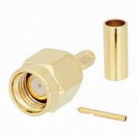 China Durable L-com LCCN3197 SMA male connector featuring 50 ohm impedance and crimp solder attachment for RG174 RG316 RG188 cables for sale