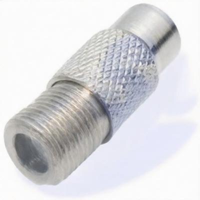 China Coaxial Adapter RCA Jack to F Jack with Nickel Plated Brass Body and Delrin Dielectric L-com BA887 for sale