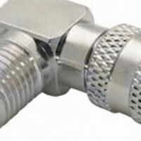 China Right angle Mini UHF coaxial adapter with 50 Ohm impedance L-com BA470 supporting voltage rating up to 335 volts peak for sale