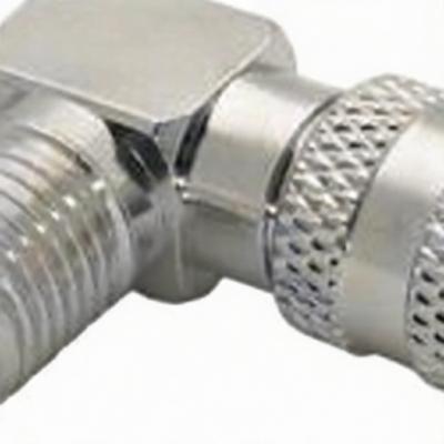 China Right angle Mini UHF coaxial adapter with 50 Ohm impedance L-com BA470 supporting voltage rating up to 335 volts peak for sale