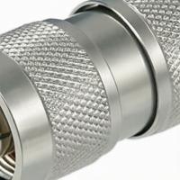 China N Male to N Male coaxial adapter L-com AXA-NMNM brass body gold plated center pin and CE RoHS compliant for sale