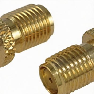 China MMCX Plug SMA Jack Coaxial Connector L-com AXA-MMPSF with Phosphor Bronze Center Pin and Gold Finish for sale