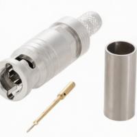 China Ultra Tiny BNC S T Plug Dual Crimp Type Connector L com V7C00004 for Belden 1855A Cable Applications for sale