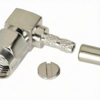 China Connector SMA Male Right Angle L-com BAC02A for RG316 RG188 RG174 Cables 50 Ohm 0 to 6 GHz Frequency Range for sale