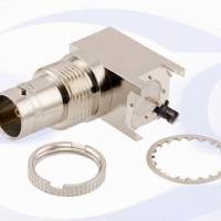 China High Speed 12Gbps 75 Ohm Right Angle BNC Female Connector L com LCCN3105 for 4K UHD Video Applications for sale